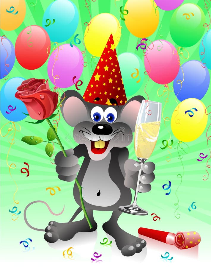 Rat Van De Partij Met Rood Nam En CH Toe Vector Illustratie ...