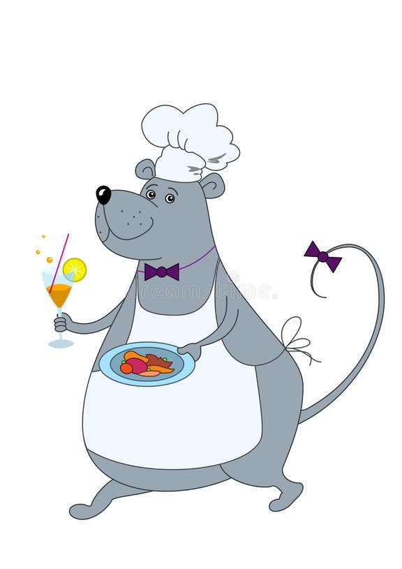 Rat-waiter stock vector. Illustration of celebration - 15103954