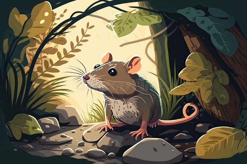 A rat of the wild stock illustration. Illustration of flora - 271675015