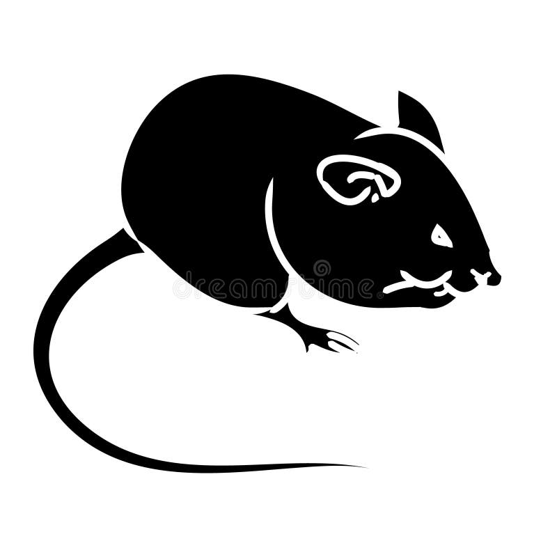 Silueta De La Rata Y Del Ratón Ilustración del Vector - Ilustración de ...