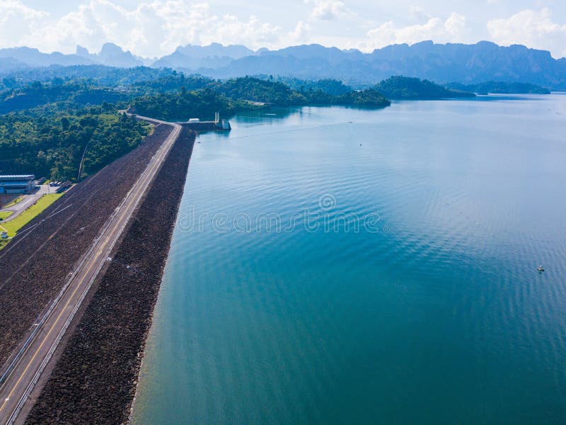 Ratchaprapha Dam in Surat Thani Province Stock Image - Image of provine ...