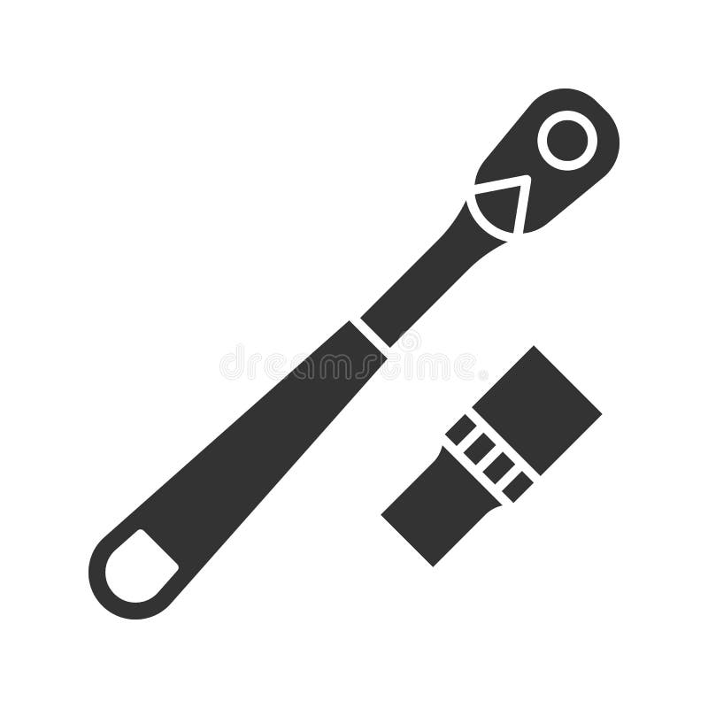 Ratchet glyph icon stock vector. Illustration of engineering - 175330583