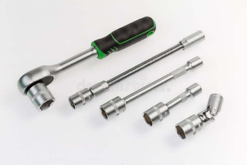 Ratchet Wrench and Different Adapters with Inserted Interchangeable ...