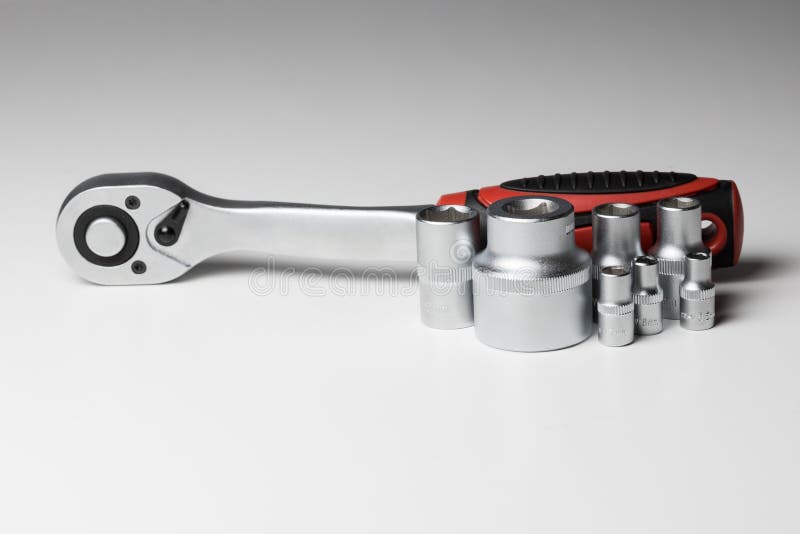 Ratchet Wrench with Hex Socket and Several Interchangeable Sockets of ...