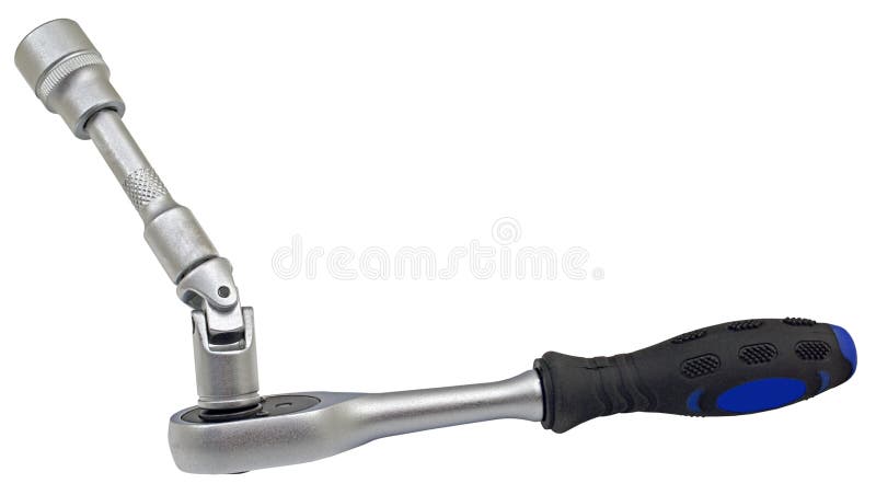 Ratchet Wrench with Rubberized Handle with Hexagonal Socket Stock Image ...
