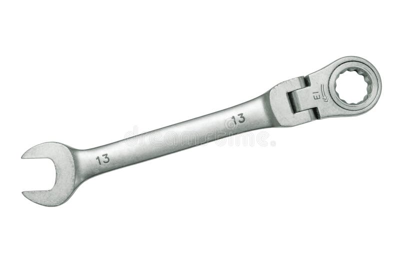 Ratchet Wrench Isolated on White Stock Image - Image of mechanical ...