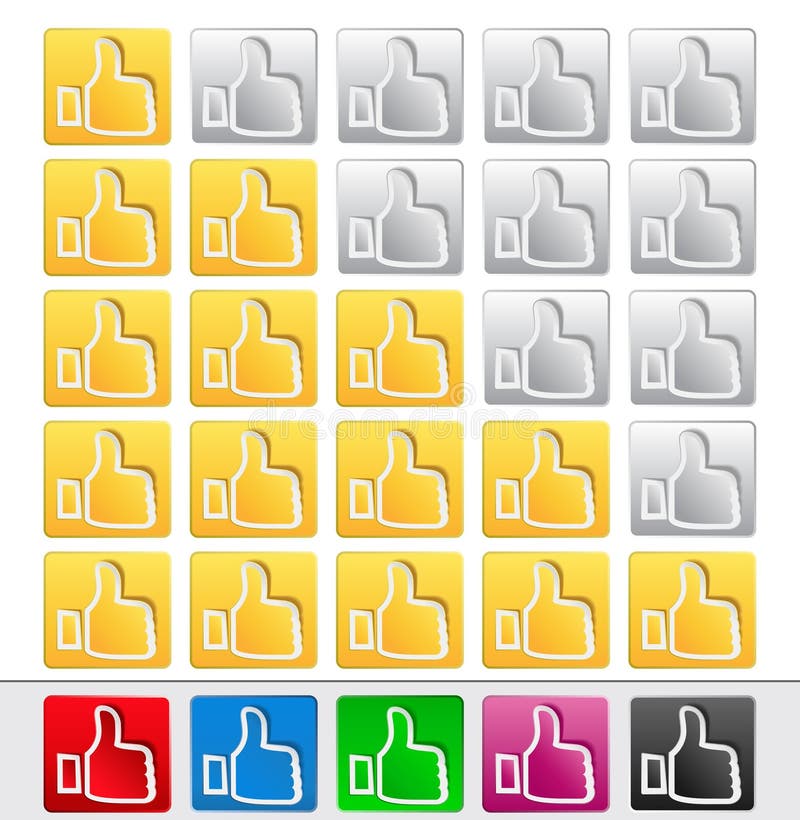 Rate buttons stock vector. Illustration of paper, green - 22076520