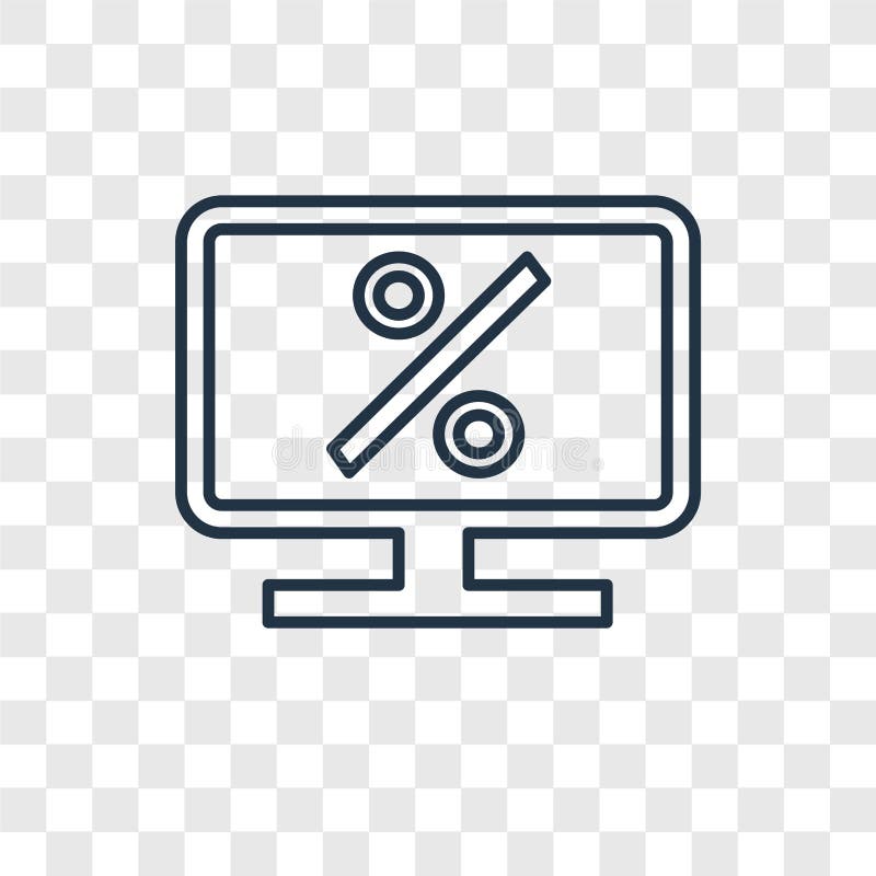 Rate Concept Vector Linear Icon Isolated on Transparent Background ...