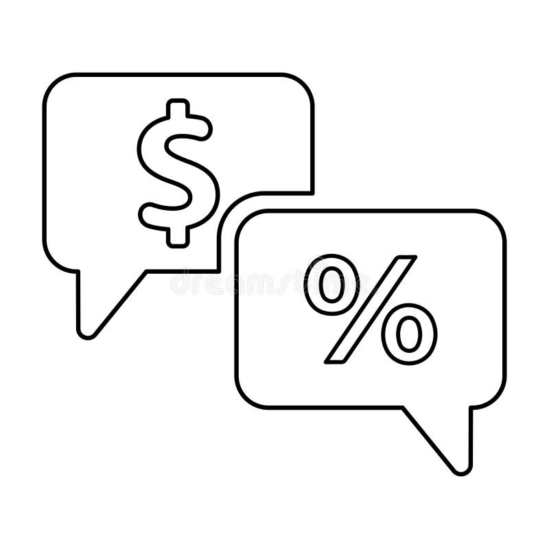 Rate Conversation Icon in Outline Style Stock Vector - Illustration of ...