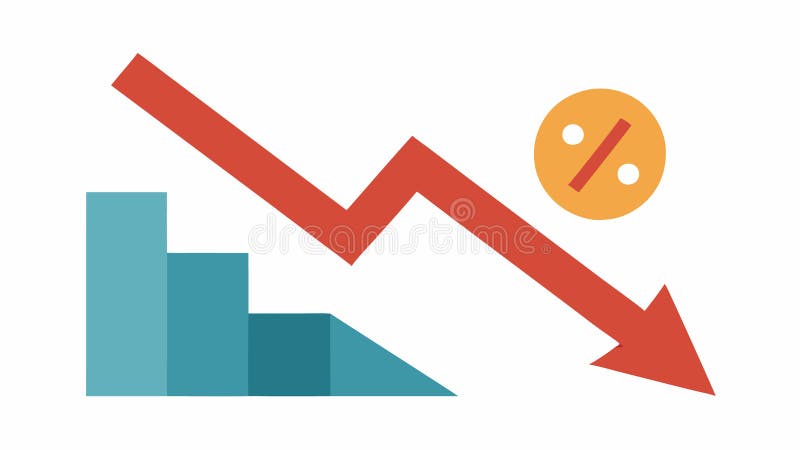 Rate Cut Symbol a Downwardpointing Arrow Next To a Percentage Symbol ...