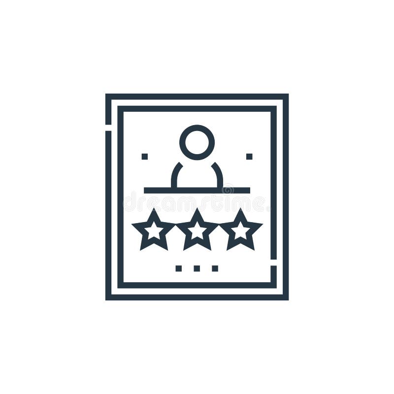 Rate Icon Vector from Voting Elections Concept. Thin Line Illustration ...