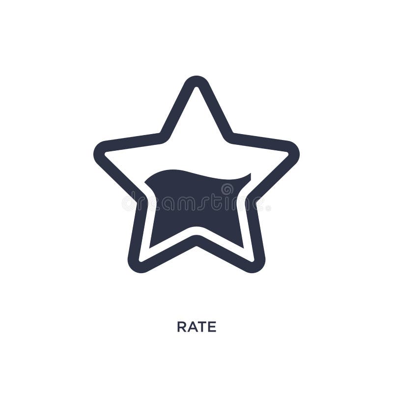 Rate Icon on White Background. Simple Element Illustration from ...