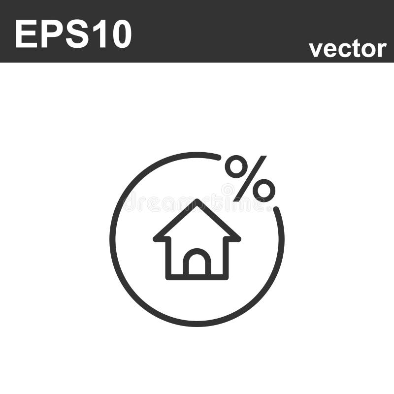 Rate for mortgage icon stock vector. Illustration of insurance - 161130600