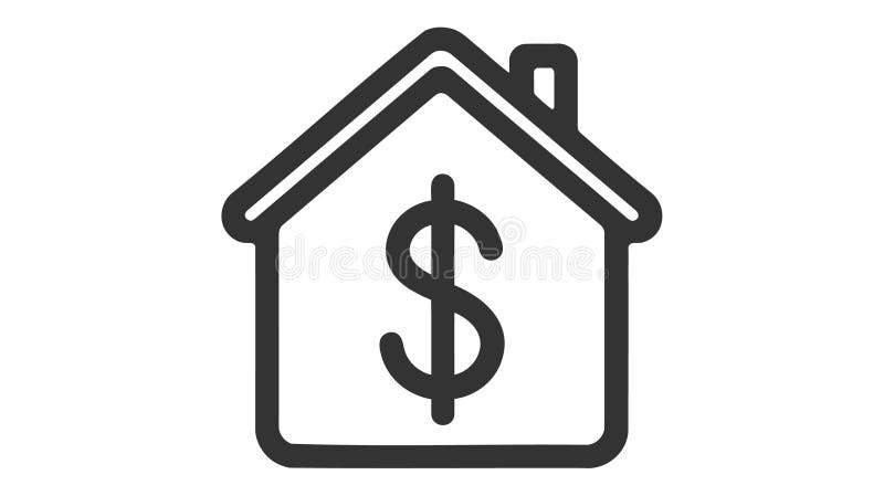 Rate for Mortgage Icon on White Background Stock Vector - Illustration ...