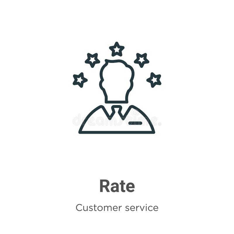 Rate Outline Vector Icon. Thin Line Black Rate Icon, Flat Vector Simple ...