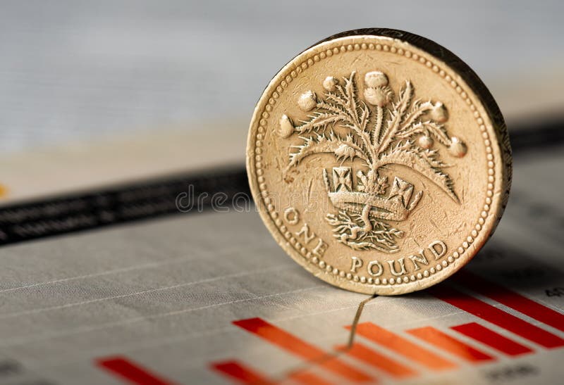 Rate of the pound sterling stock image. Image of graph - 164415825