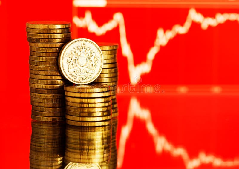 Rate of the pound sterling stock image. Image of graph - 164415825