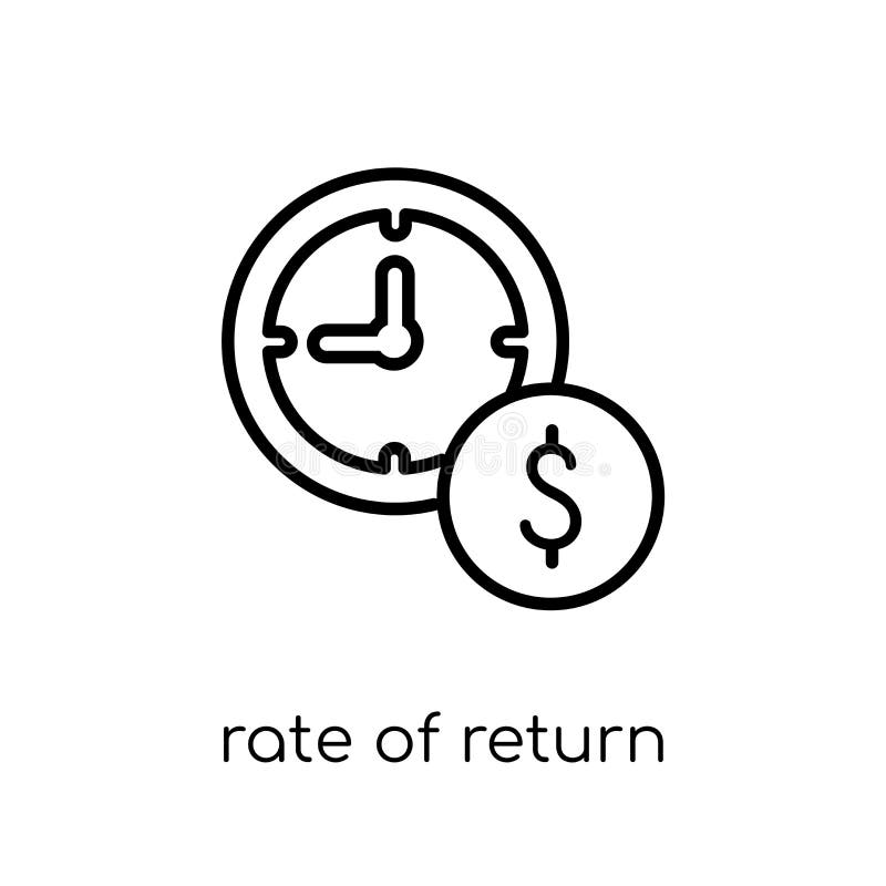 Rate of Return Icon. Trendy Flat Vector Rate of Return Icon on W Stock ...
