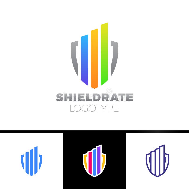 Rate Shield Secure Logo Template Design Vector Stock Illustration ...