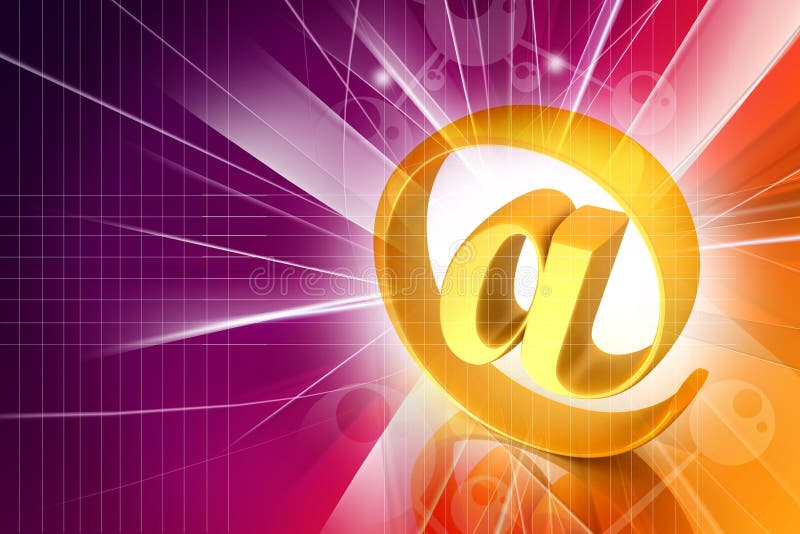 At the rate symbol stock illustration. Illustration of concept - 7838635