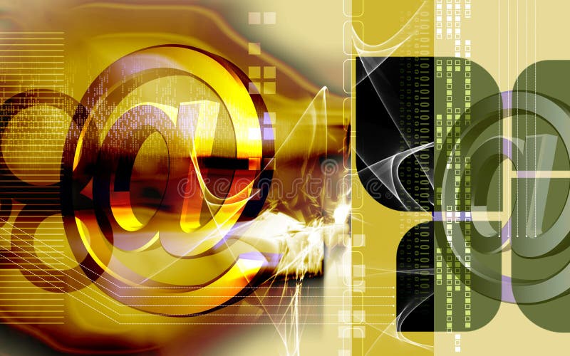 At the rate symbol stock illustration. Illustration of three - 8258778