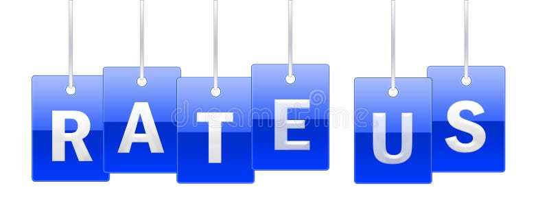 Rate us banner tag stock illustration. Illustration of feedback - 175597918