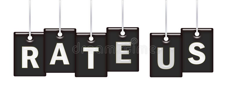 Rate us banner tag stock illustration. Illustration of feedback - 175597918