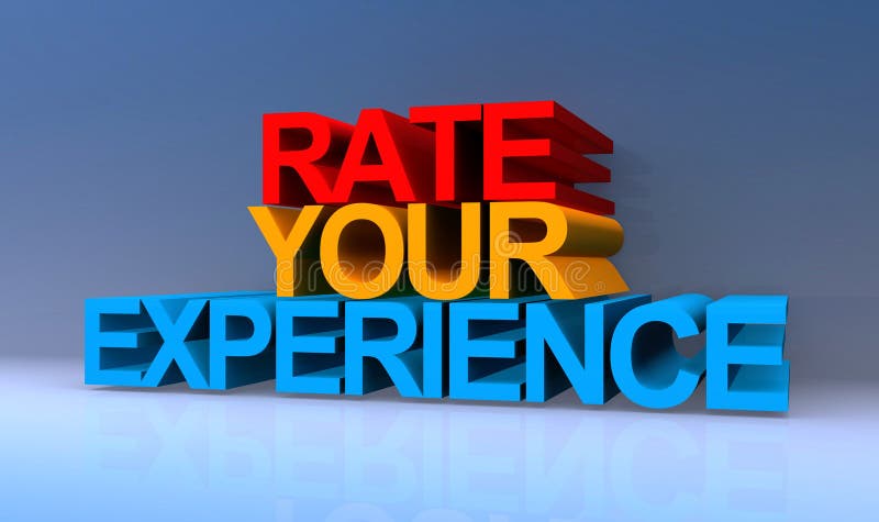 Rate Your Experience on Blue Stock Illustration - Illustration of ...
