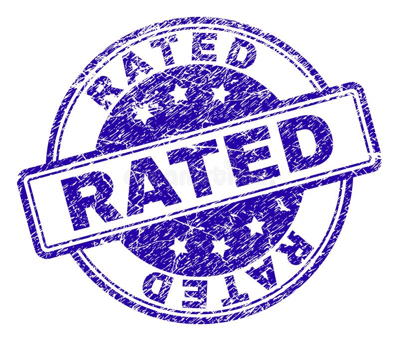 Scratched Textured RATED Stamp Seal Stock Vector - Illustration of ...