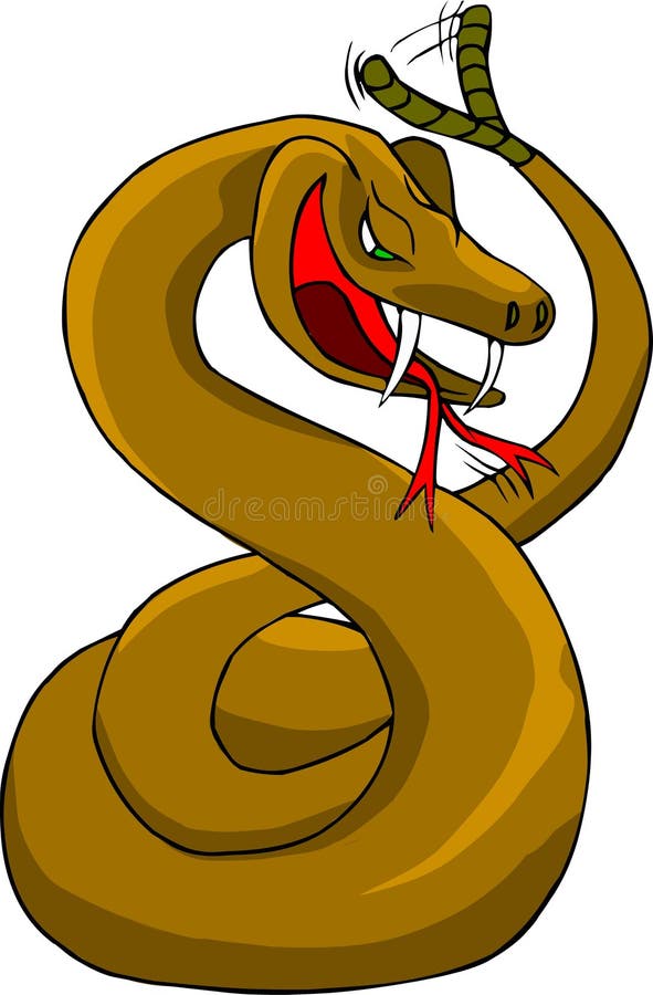 Ratelslang - vector vector illustratie. Illustration of groot - 49309059