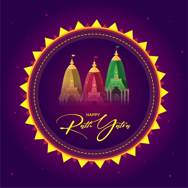 Banner Design of Rath Yatra Festival Stock Vector - Illustration of ...