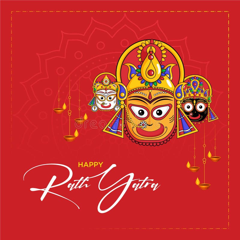 Banner Design of Rath Yatra Festival Stock Vector - Illustration of ...