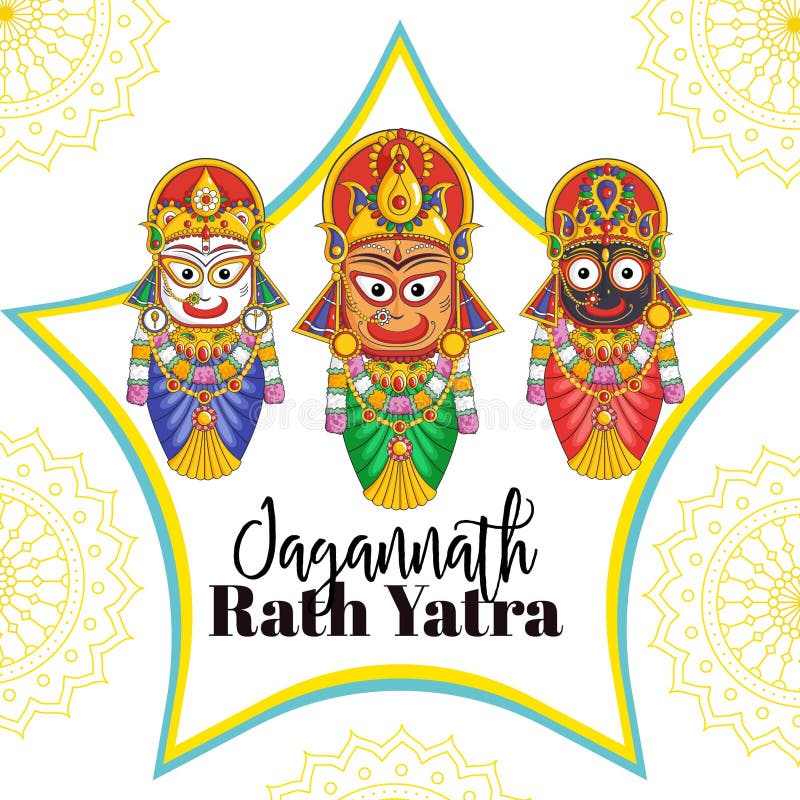 Banner Design of Rath Yatra Festival Stock Vector - Illustration of ...