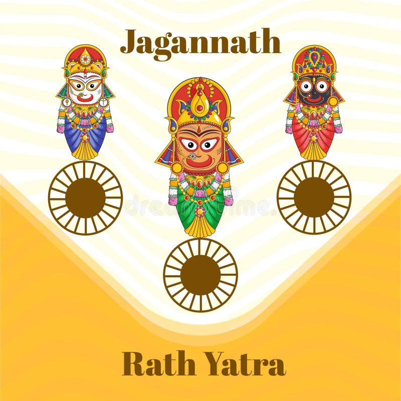 Banner Design of Rath Yatra Festival Stock Vector - Illustration of ...