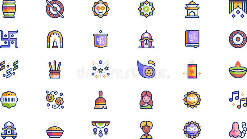 Ratha Yatra Icon Pack High-Quality Vector Icons Collection with ...