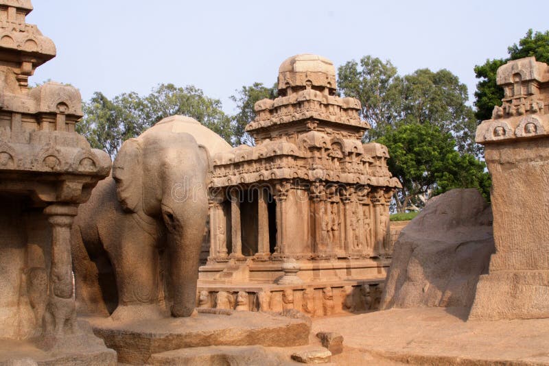 Ratha Pandava, Mamallapuram Image stock - Image du tamil, placer: 7514989