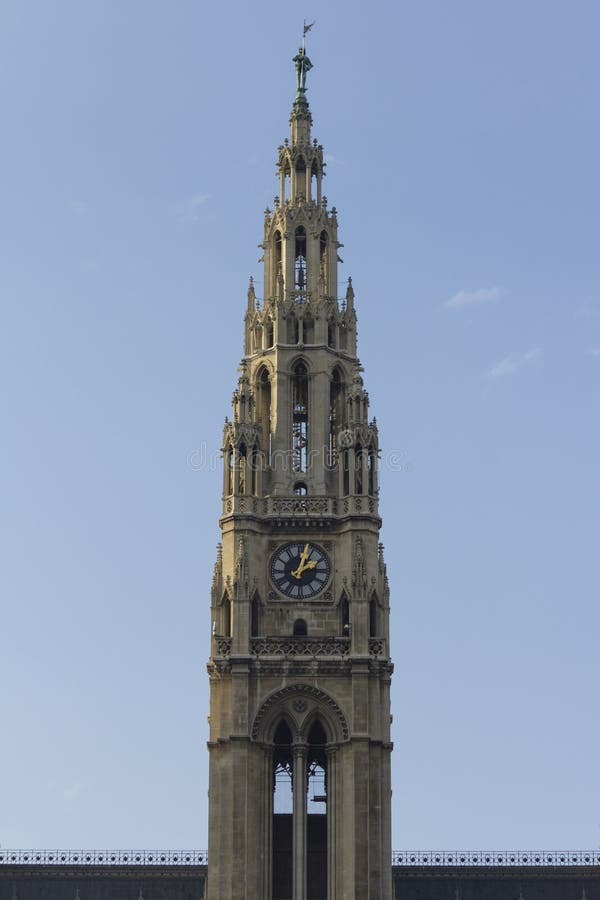 Rathaus stock image. Image of austria, tower, wien, city - 28631113