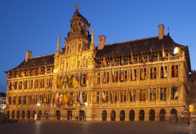 Rathaus in Antwerpen stockbild. Bild von stadt, belgien - 26313747