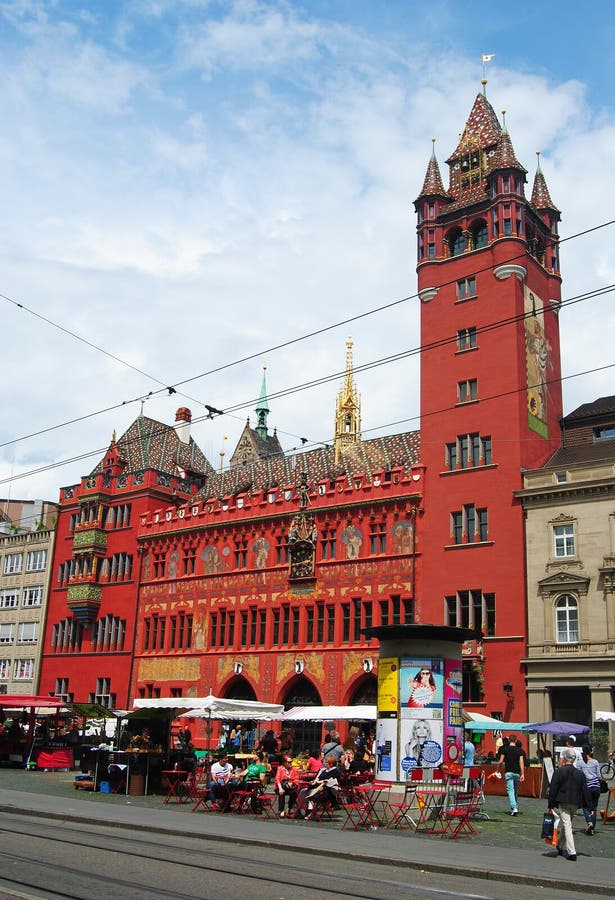 Basel - Rathaus redaktionelles bild. Bild von stadtzentrum - 37506530