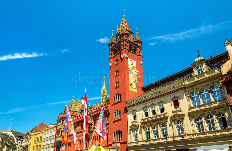 Rathaus, Basel Town Hall - Switzerland Stock Photo - Image of basel ...