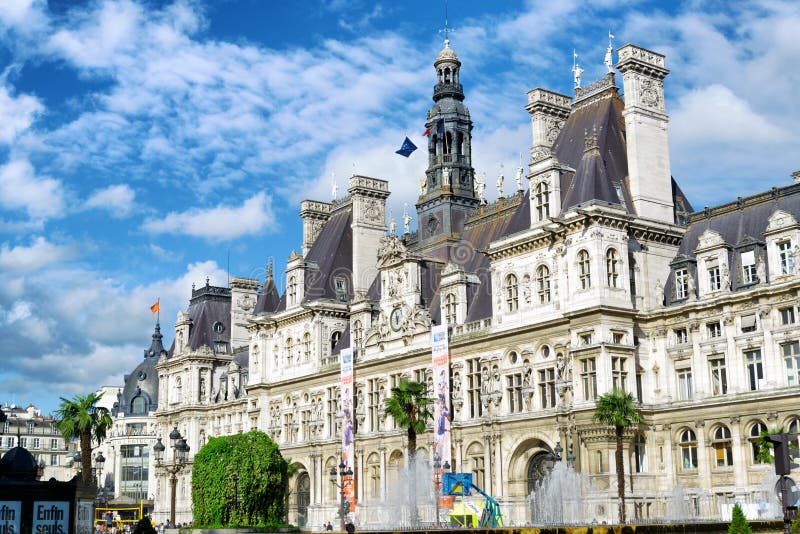 Rathaus in Paris, Frankreich Redaktionelles Stockfoto - Bild von ...