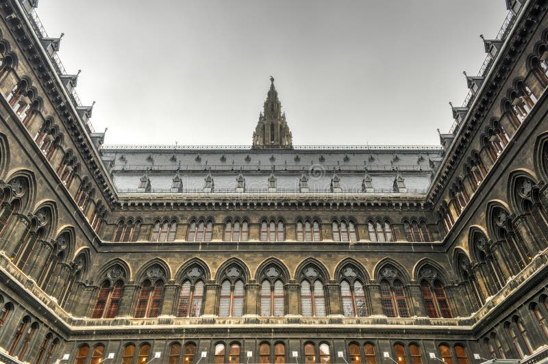 Rathaus (Town Hall) Building in Vienna Stock Photo - Image of rathaus ...