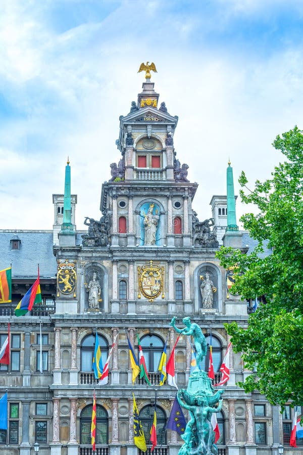 Rathaus In Antwerpen, Belgien Stockbild - Bild von eingang, regierung ...