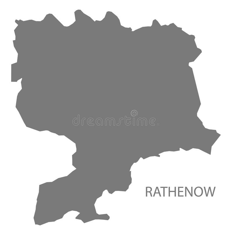 Rathenow German City Map Grey Illustration Silhouette Shape Stock ...