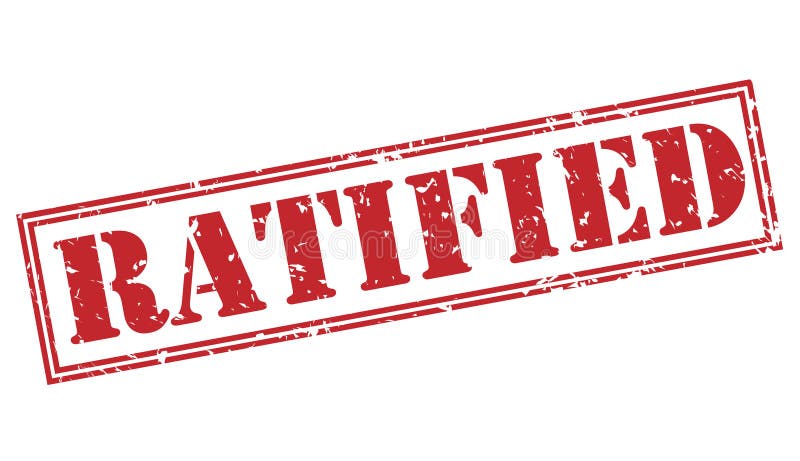 Ratified rubber stamp stock illustration. Illustration of ratification ...