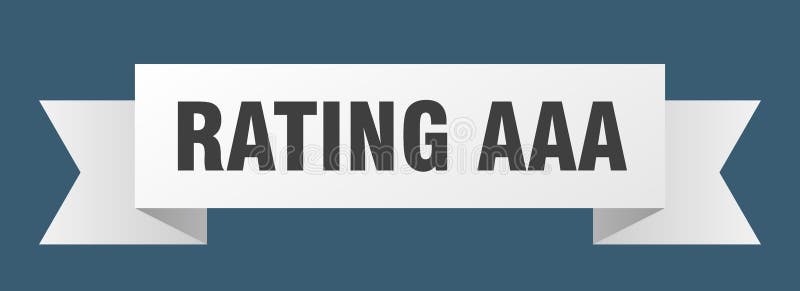 Rating aaa ribbon. stock vector. Illustration of background - 191264715