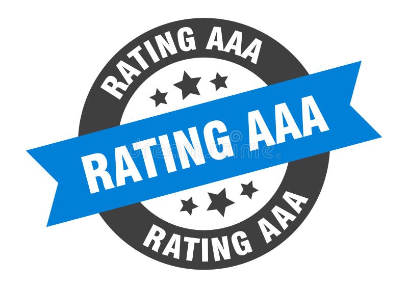 Rating Aaa Sign. Rating Aaa Round Ribbon Sticker Stock Vector ...