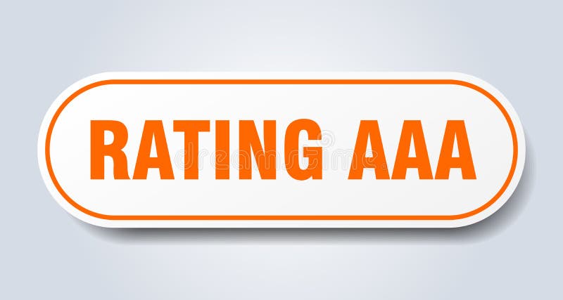 Rating aaa sticker. stock vector. Illustration of rating - 197144884