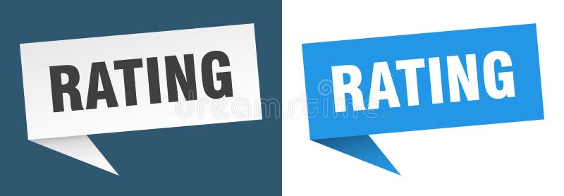 Rating Banner Template. Rating Ribbon Label Stock Vector - Illustration ...