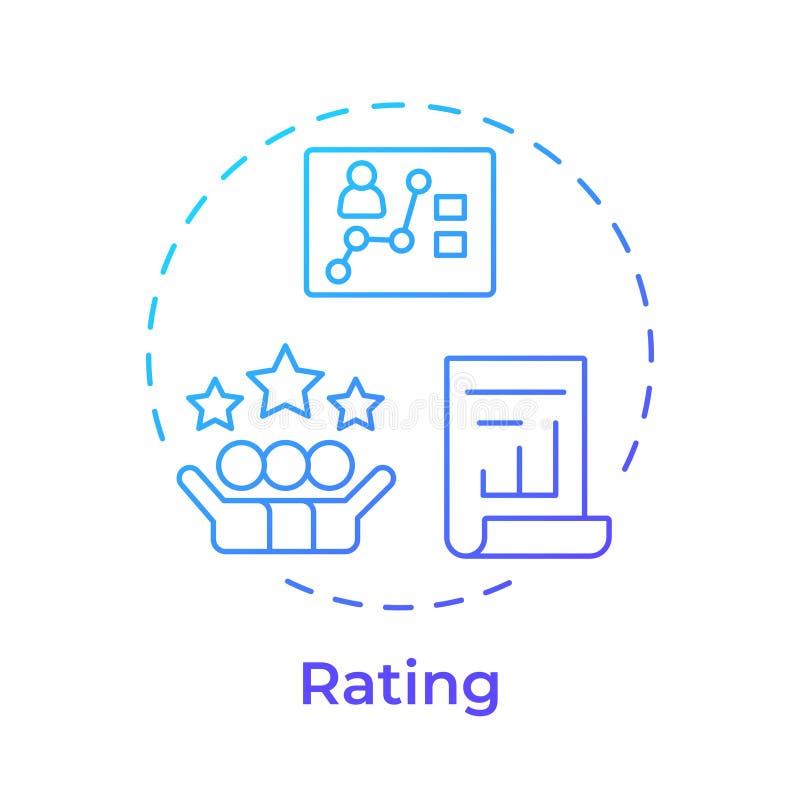 Rating Blue Gradient Concept Icon Stock Illustration - Illustration of ...